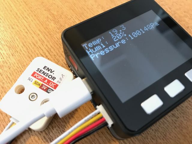 M5Stack PLUSエンコーダモジュールを使って各種センサユニットをM5Stackにつなぐ - MSR合同会社